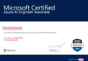 【合格】Azure AI Engineer (AI-102)の難易度は？おすすめ勉強方法や試験対策 | さくらのスキルアップ～70種以上の合格 ...